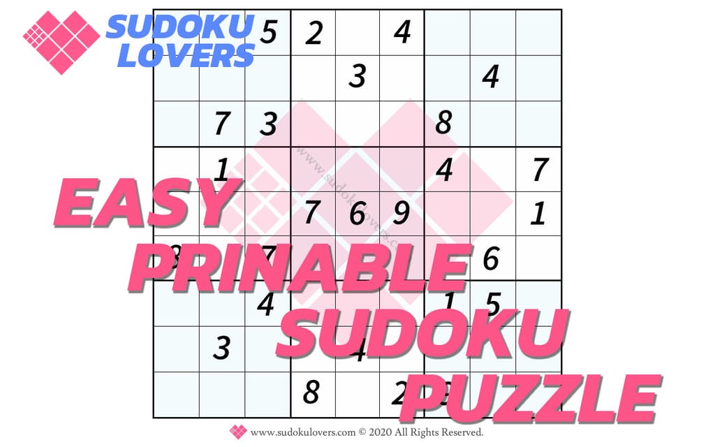 Free Printable Sudoku Puzzles PDF - Download All Levels